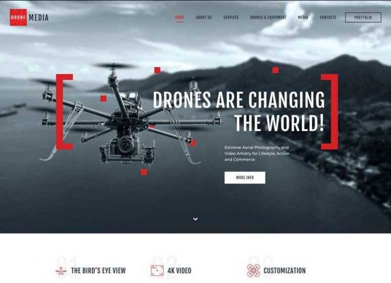 10 Best Wordpress Themes For Drones Companies 2020
