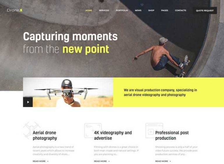 10 Best Wordpress Themes For Drones Companies 2020