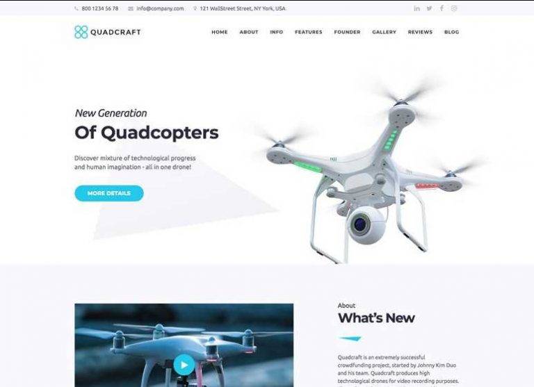 10 Best Wordpress Themes For Drones Companies 2020