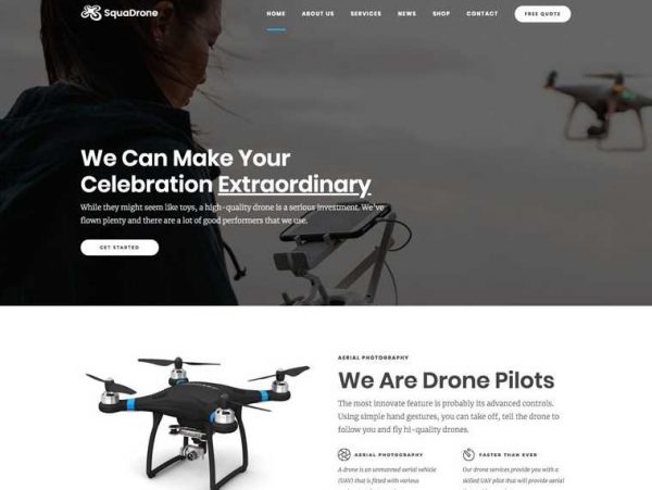 10 Best Wordpress Themes For Drones Companies 2020